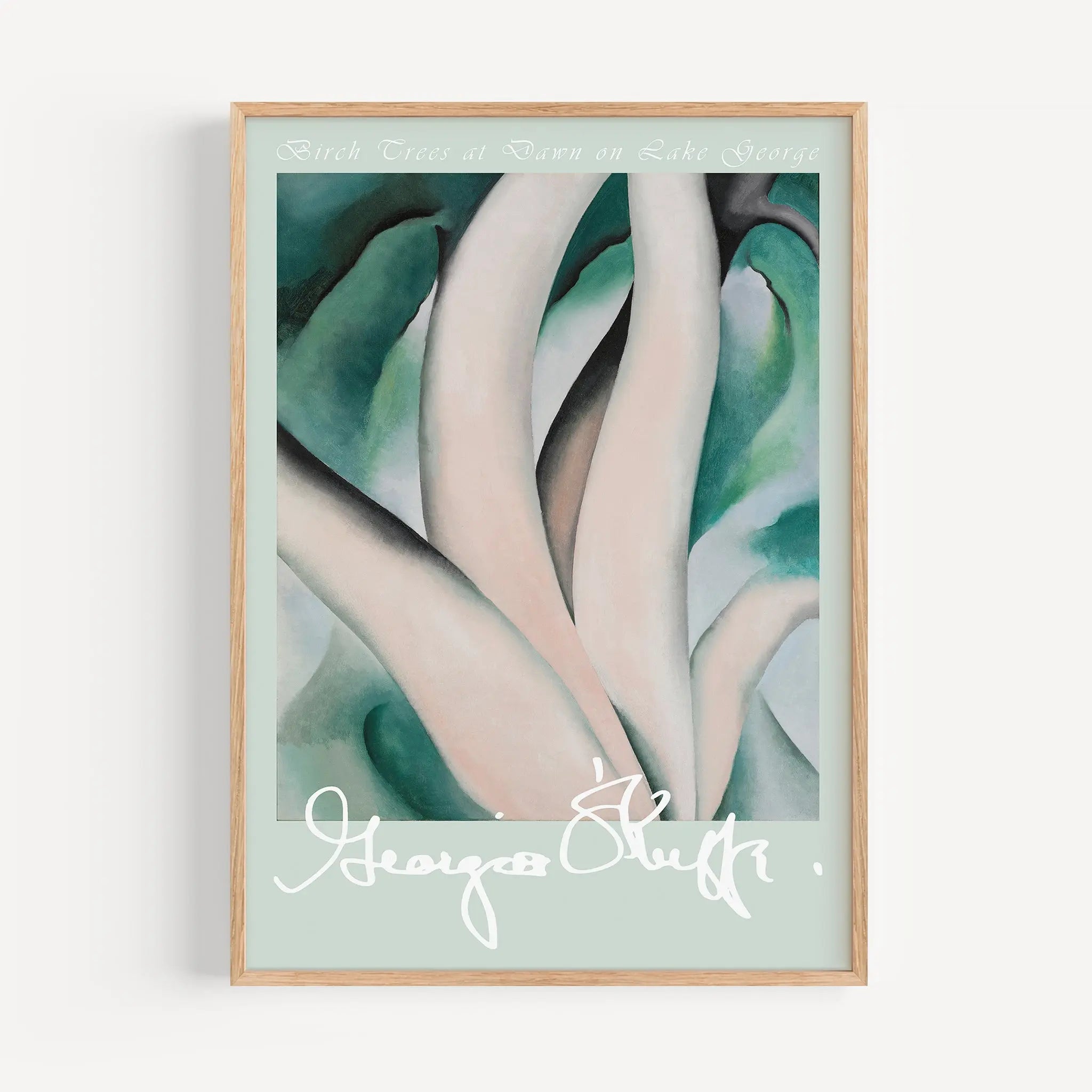 Birch Trees at Dawn on Lake George by Georgia O’Keeffe Poster – Poster Room